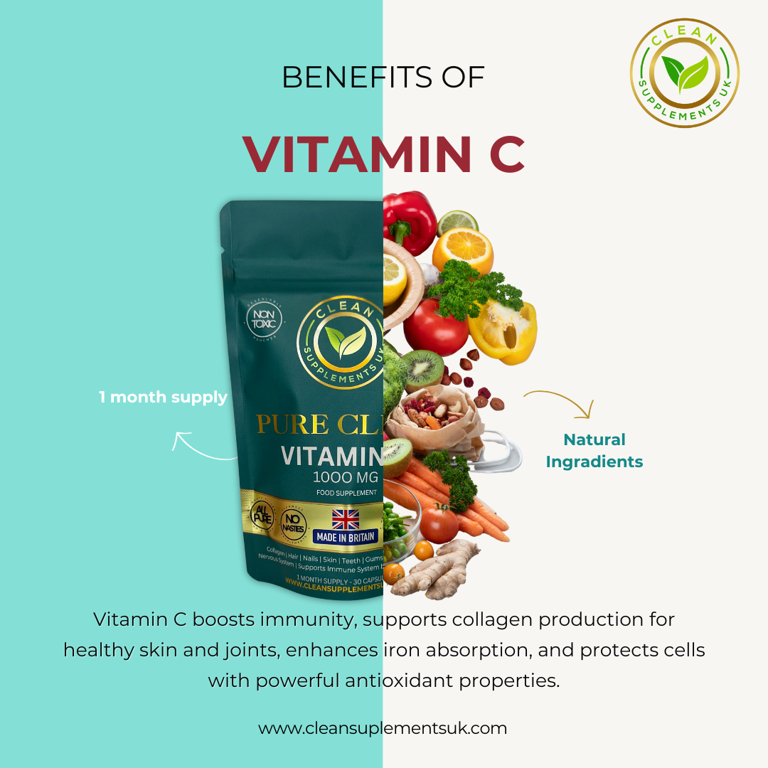 Vitamin C 1000 mg | Immune & Skin Support | Clean UK-Made Formula ...