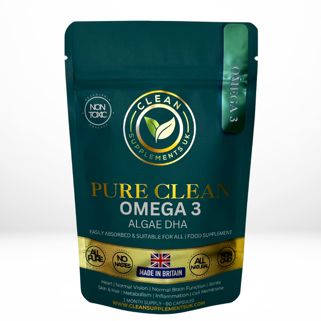 Omega-3 Algae DHA | Vegan for Heart & Brain Support | Clean UK-Made ...